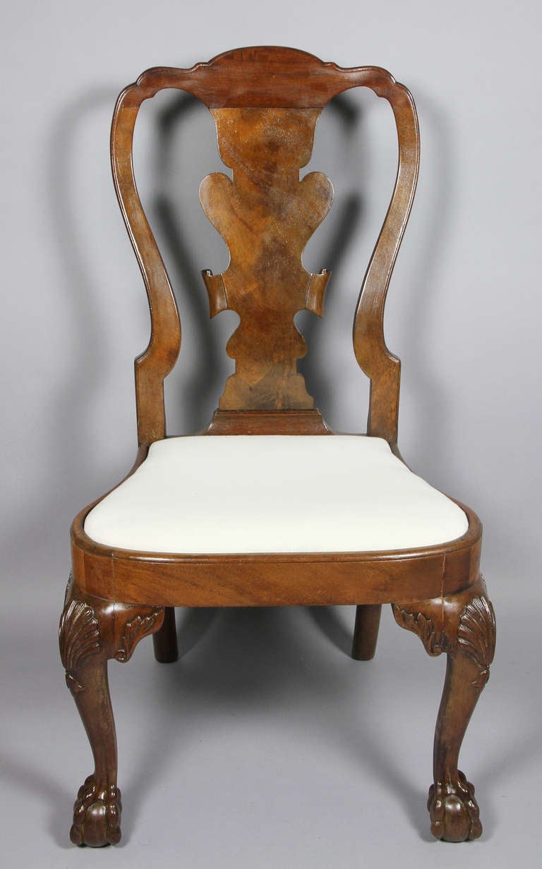 Set Of Eight George II Style Walnut Dining Chairs at 1stDibs