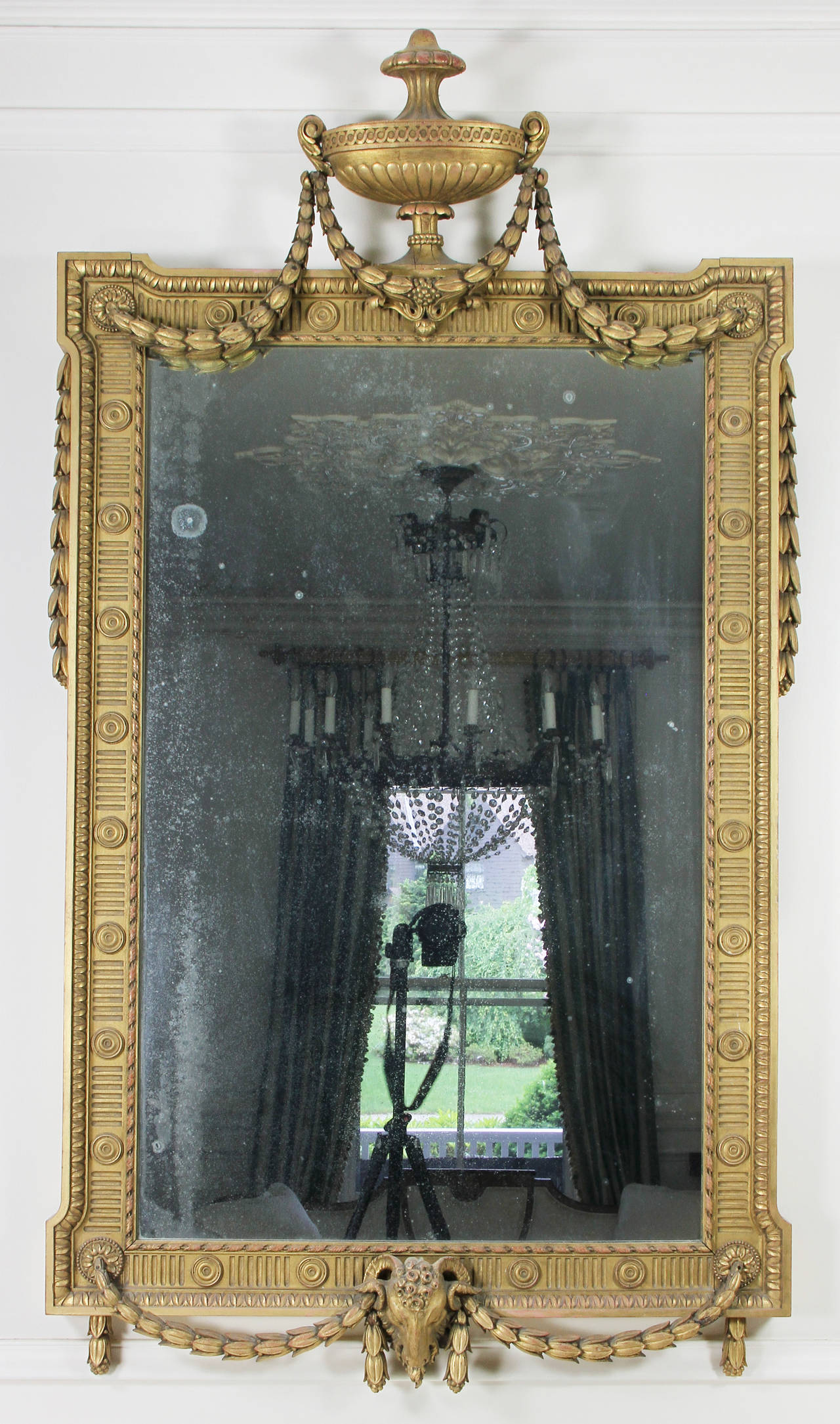 Pair of George III Adams Style Giltwood Mirrors For Sale at 1stDibs