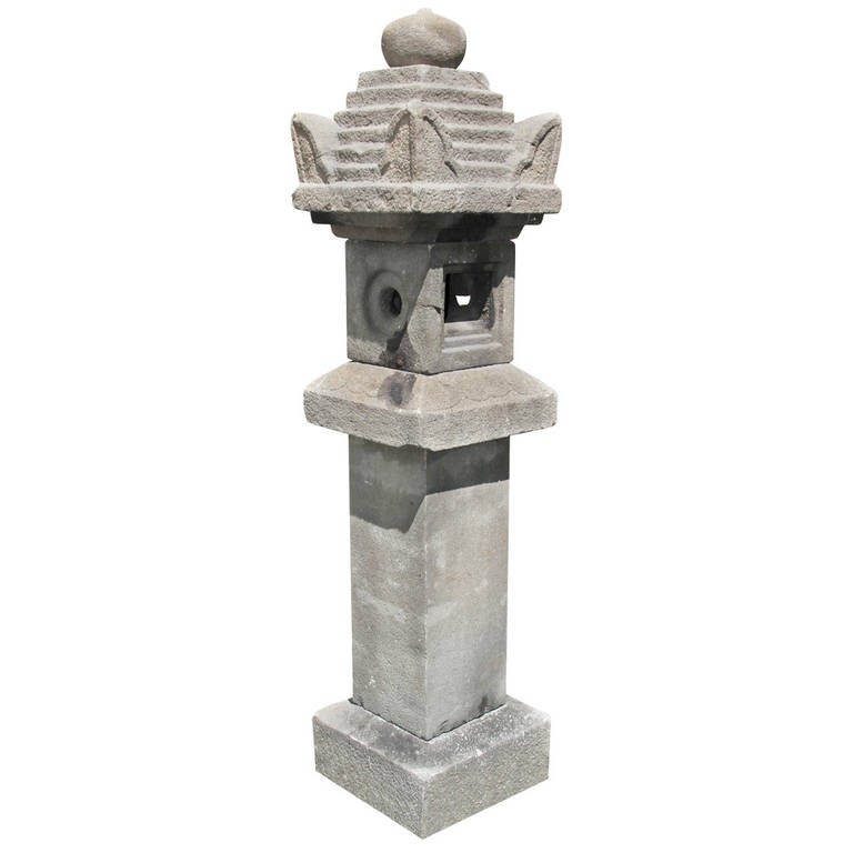 Japanese Volcanic Stone Shrine Lantern at 1stDibs