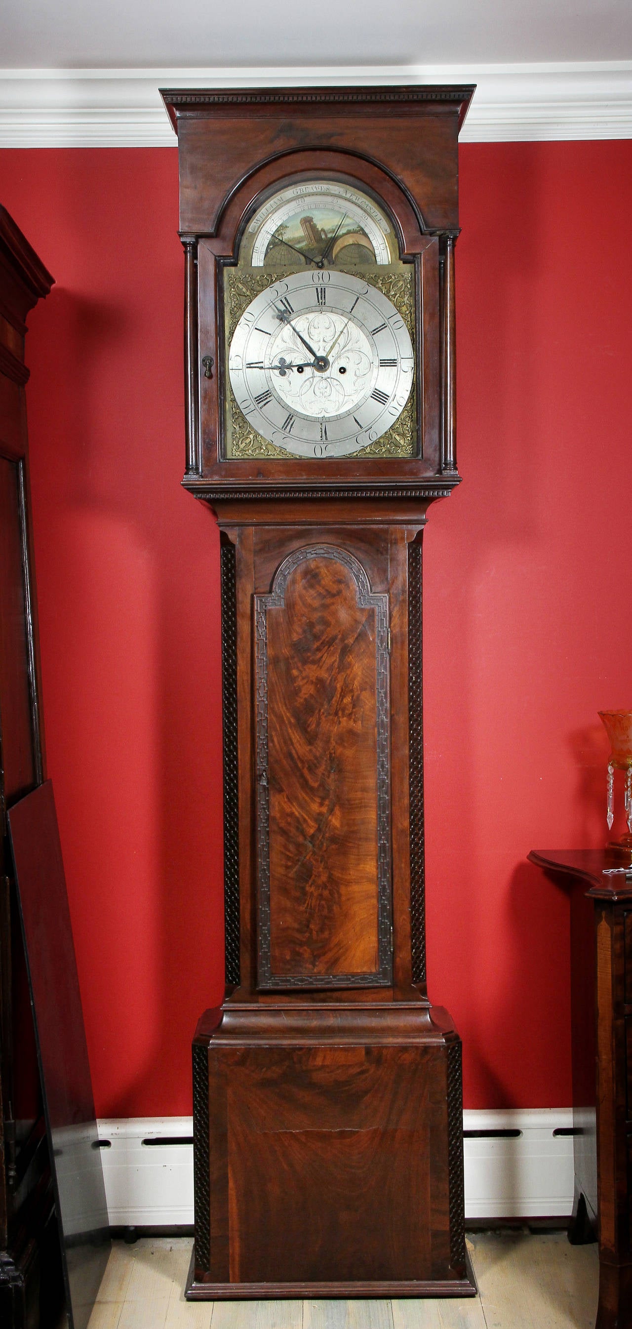 George III Mahogany Tall Case Clock For Sale at 1stDibs