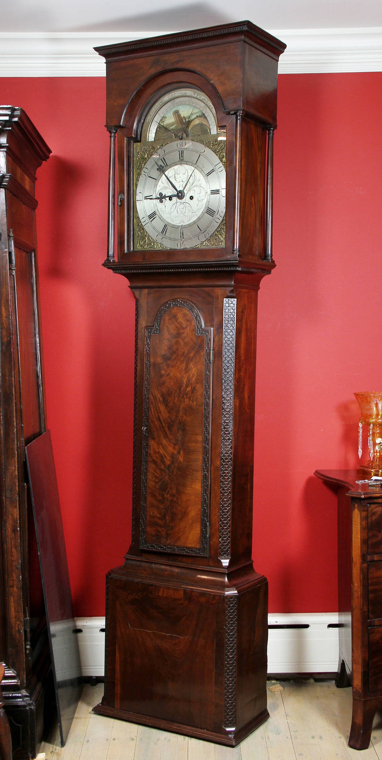 George III Mahogany Tall Case Clock For Sale at 1stDibs