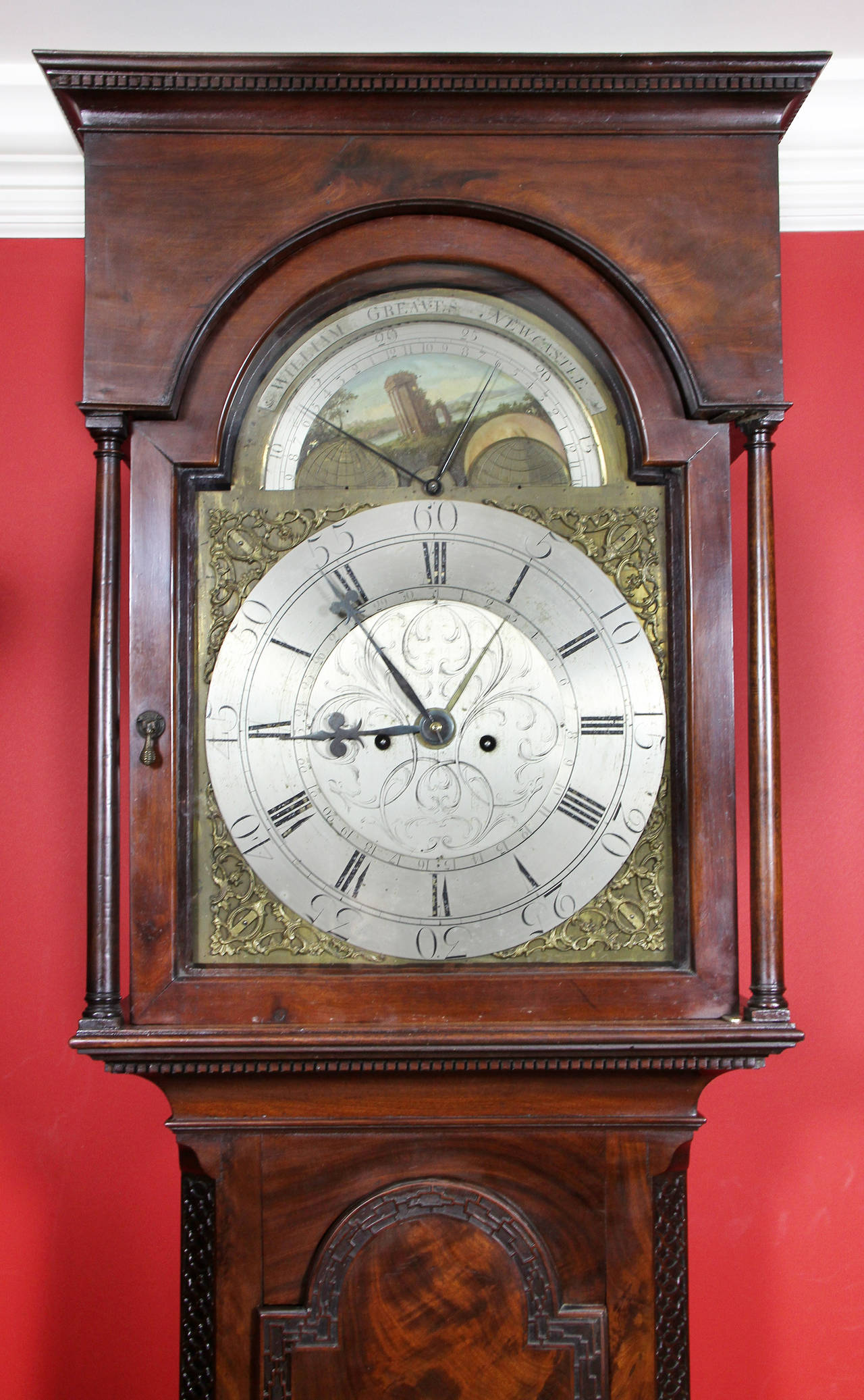 George III Mahogany Tall Case Clock For Sale at 1stDibs