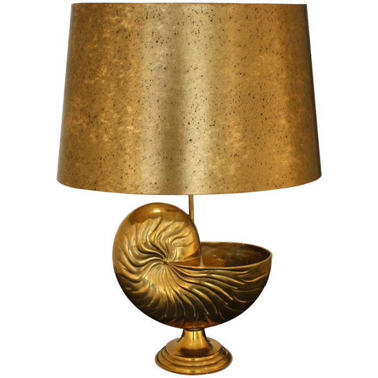 French Bronze Nautilus Shell Lamp in the Style of Maison Charles For ...
