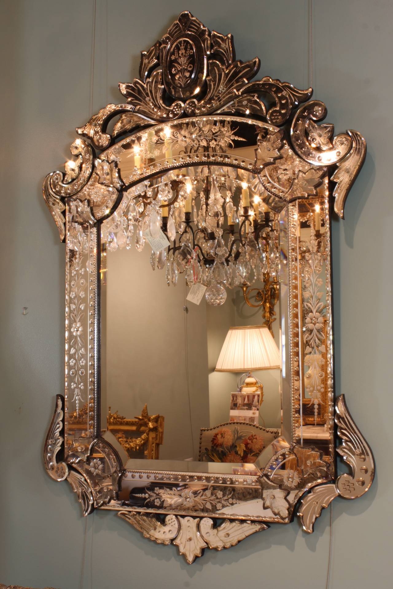 Ornate Venetian Rococo Mirror at 1stDibs | ornate rococo, ornate ...