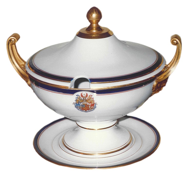 Austrian Armorial Porcelain Large Part Dinner Service at 1stDibs