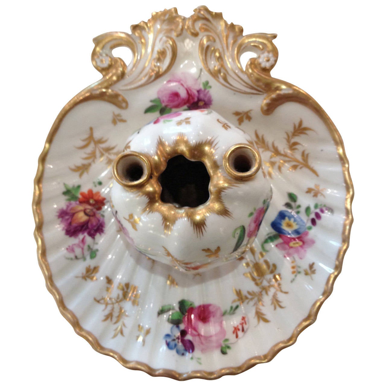 Old Paris Porcelain Inkwell at 1stDibs