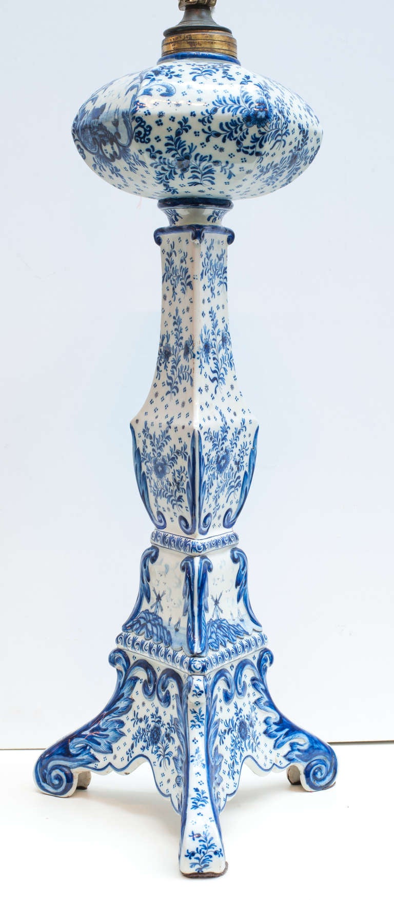 Delft Oil Lamp at 1stDibs