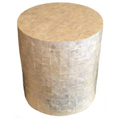 Capiz Shell Drum Table at 1stDibs