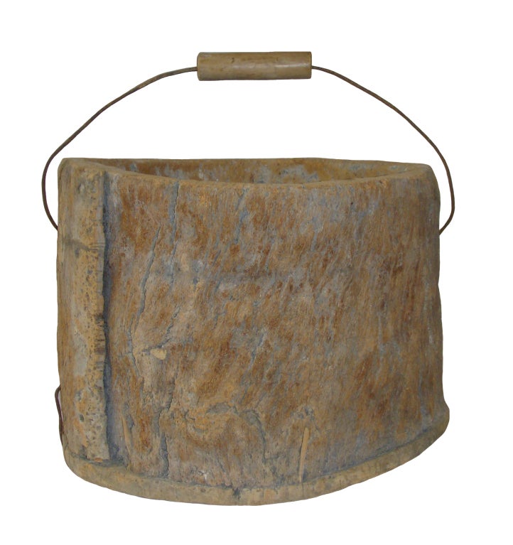 17th Century Tree Trunk Bucket at 1stDibs
