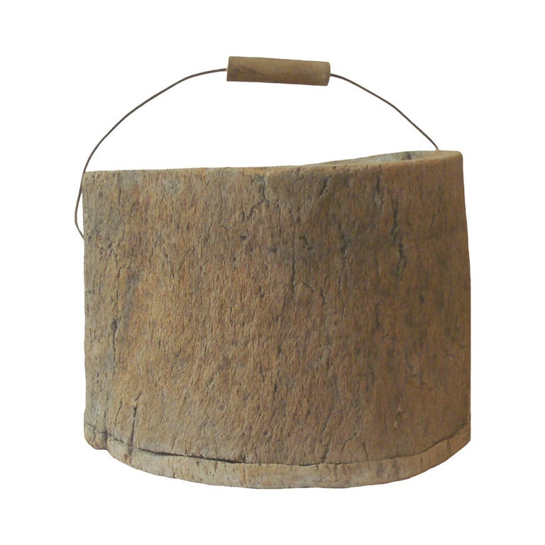 17th Century Tree Trunk Bucket at 1stDibs