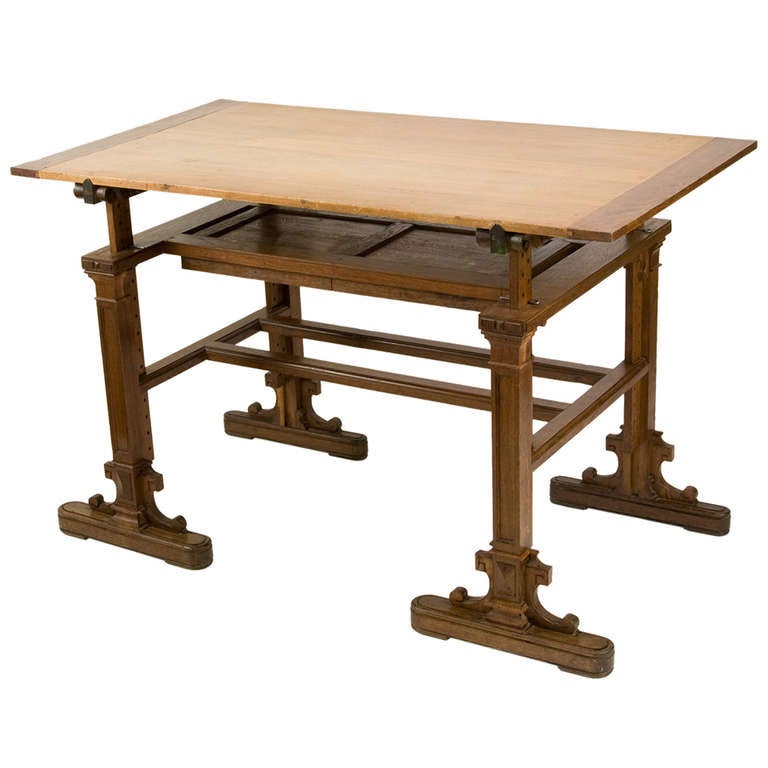 19th Century French Architectural Drafting Table at 1stDibs