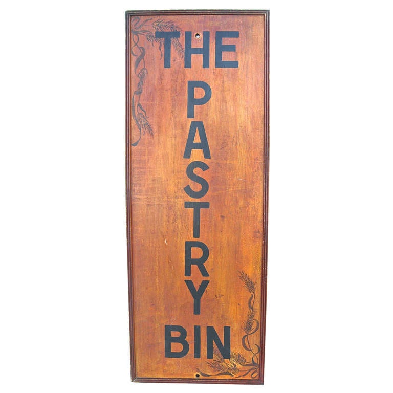 Vintage Bakery Sign For Sale at 1stDibs