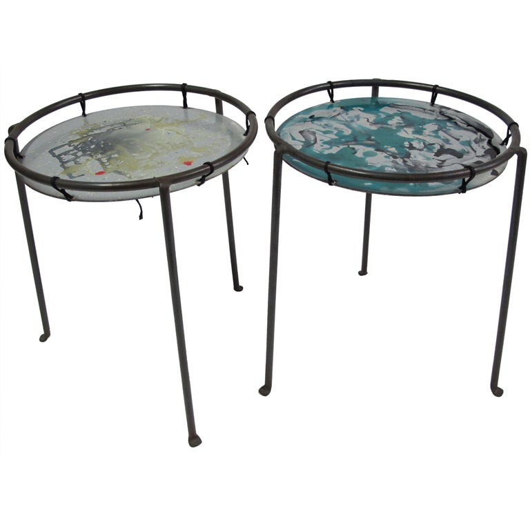 Enamel Top Tables by Swift and Monell at 1stDibs