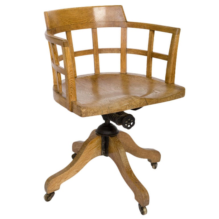 Heals Limed Oak articulated Desk Chair at 1stDibs