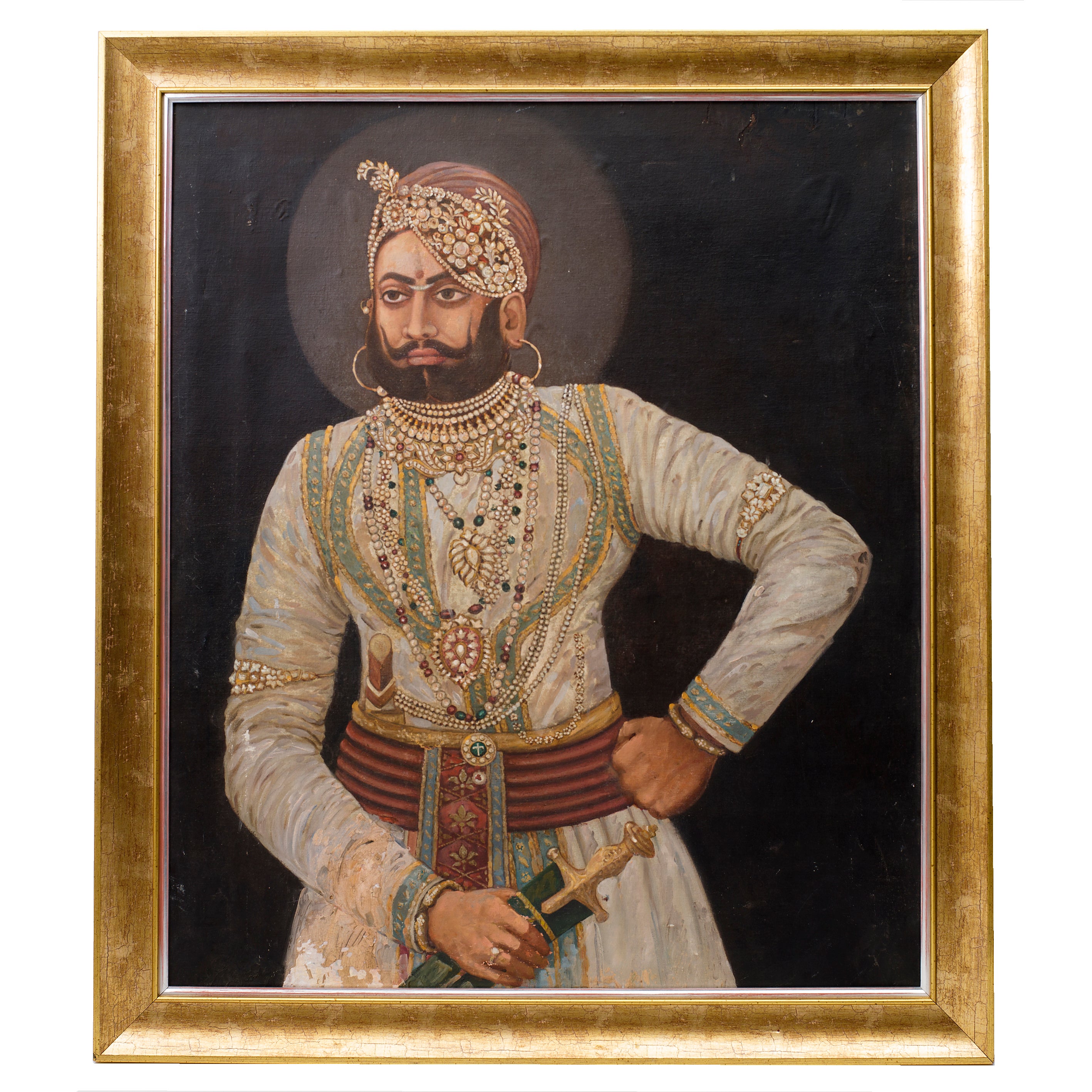 Painting of an Indian Maharaja - early 20thC at 1stDibs
