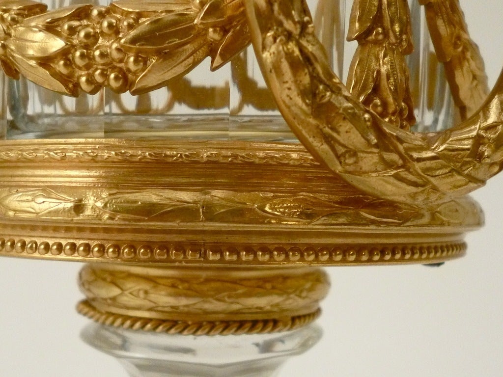 Pair French Ormolu and Crystal Urn Shaped Vases at 1stDibs
