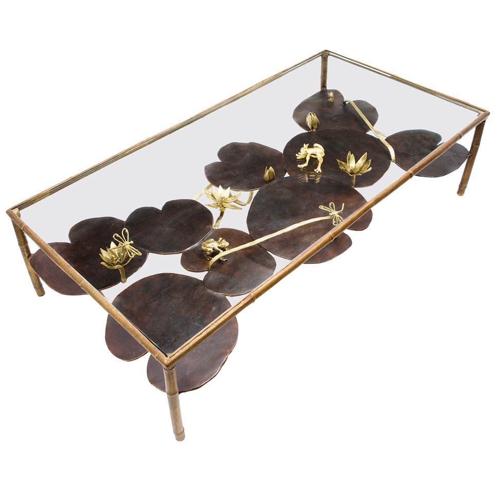 A Unique Paula Swinnen Bronze "Nenuphar" Coffee Table - 2013 at 1stDibs