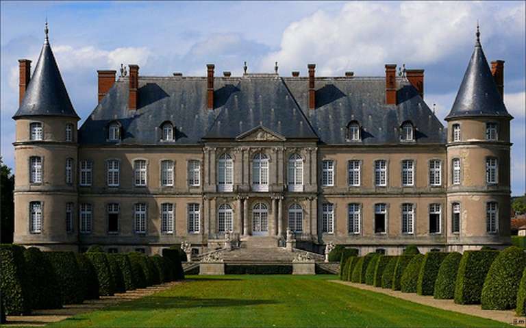 French Carved Limestone Model of a Chateau Signed and Dated R.Norman ...
