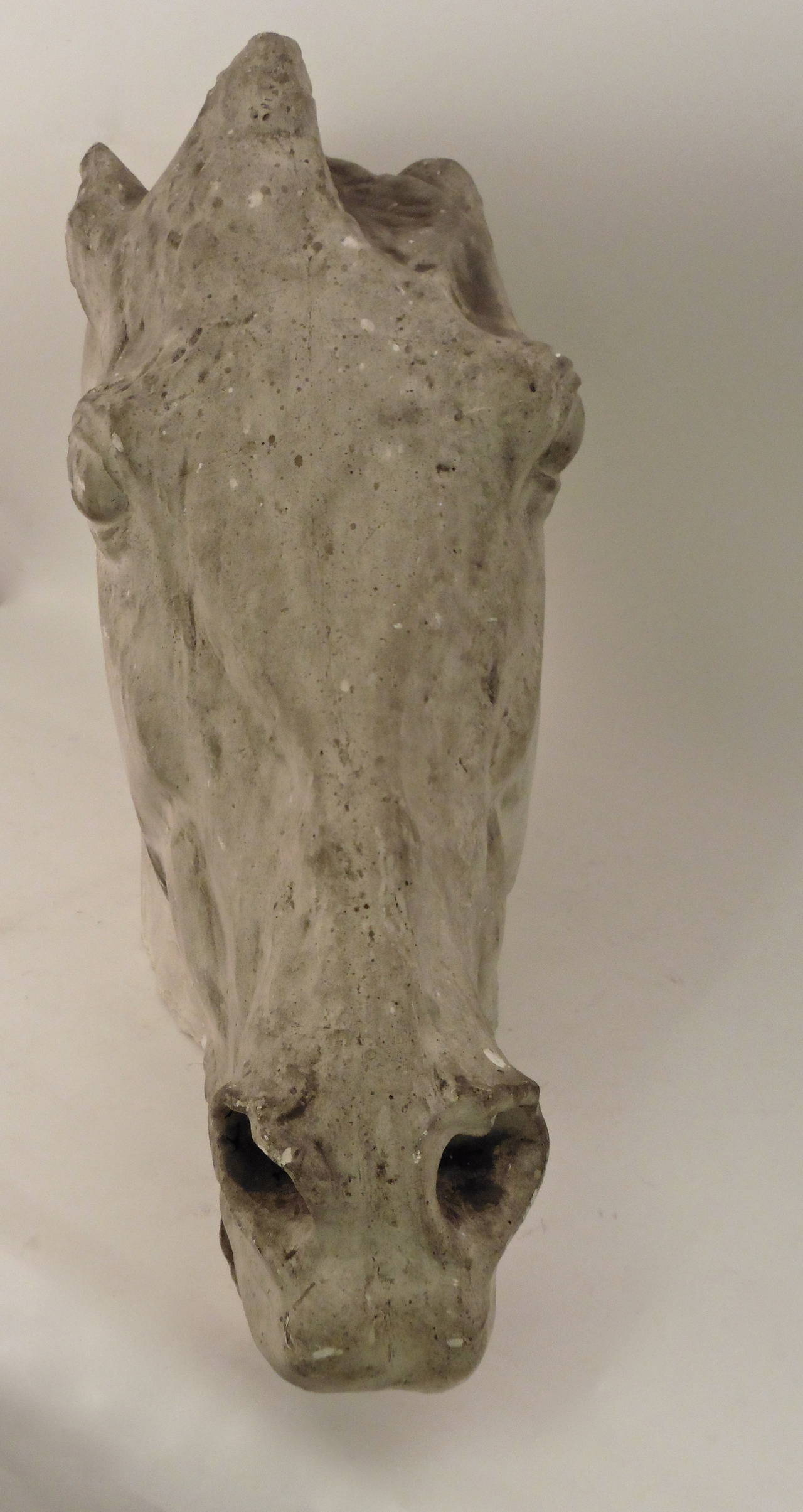 20th Century Continental Plaster Horses Head Modelled after the Horse ...