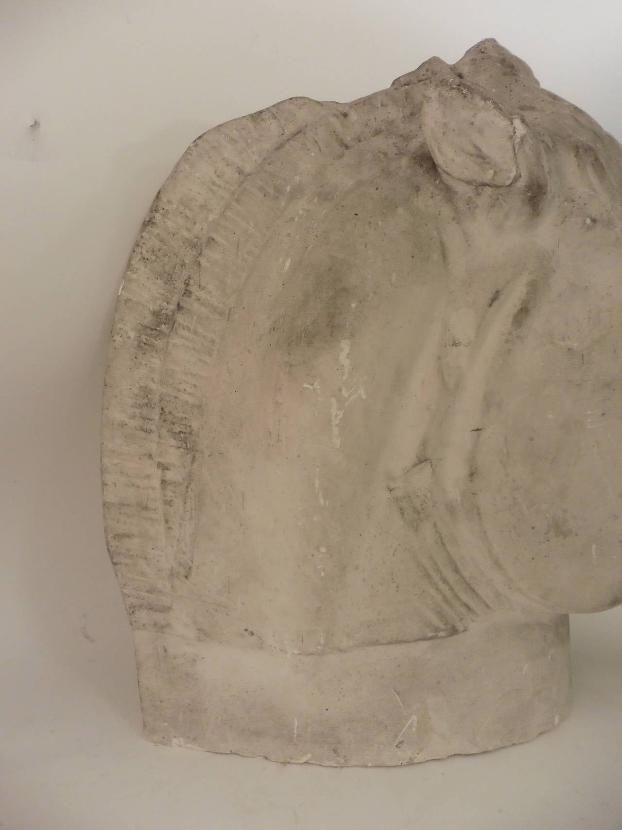 20th Century Continental Plaster Horses Head Modelled after the Horse ...