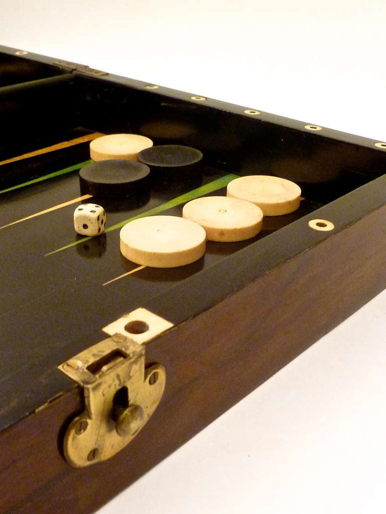 Large French Rosewood and Satinwood Games Box c1840 at 1stDibs