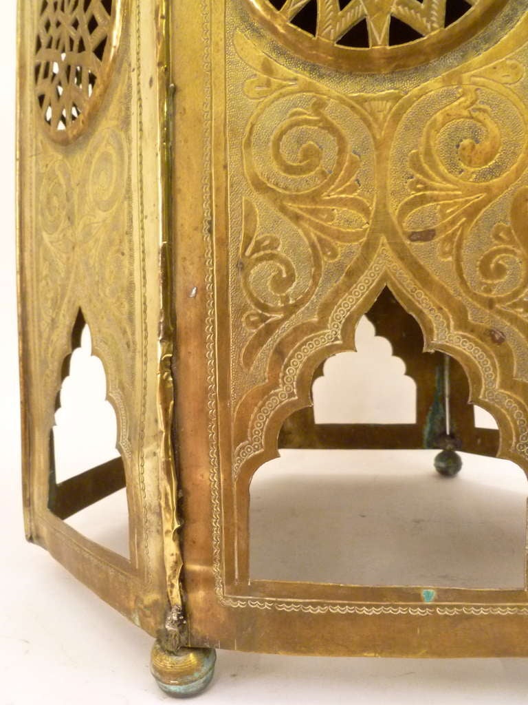 Cairo Ware Brass Octagonal Occasional Table Mid 20th Century at 1stDibs