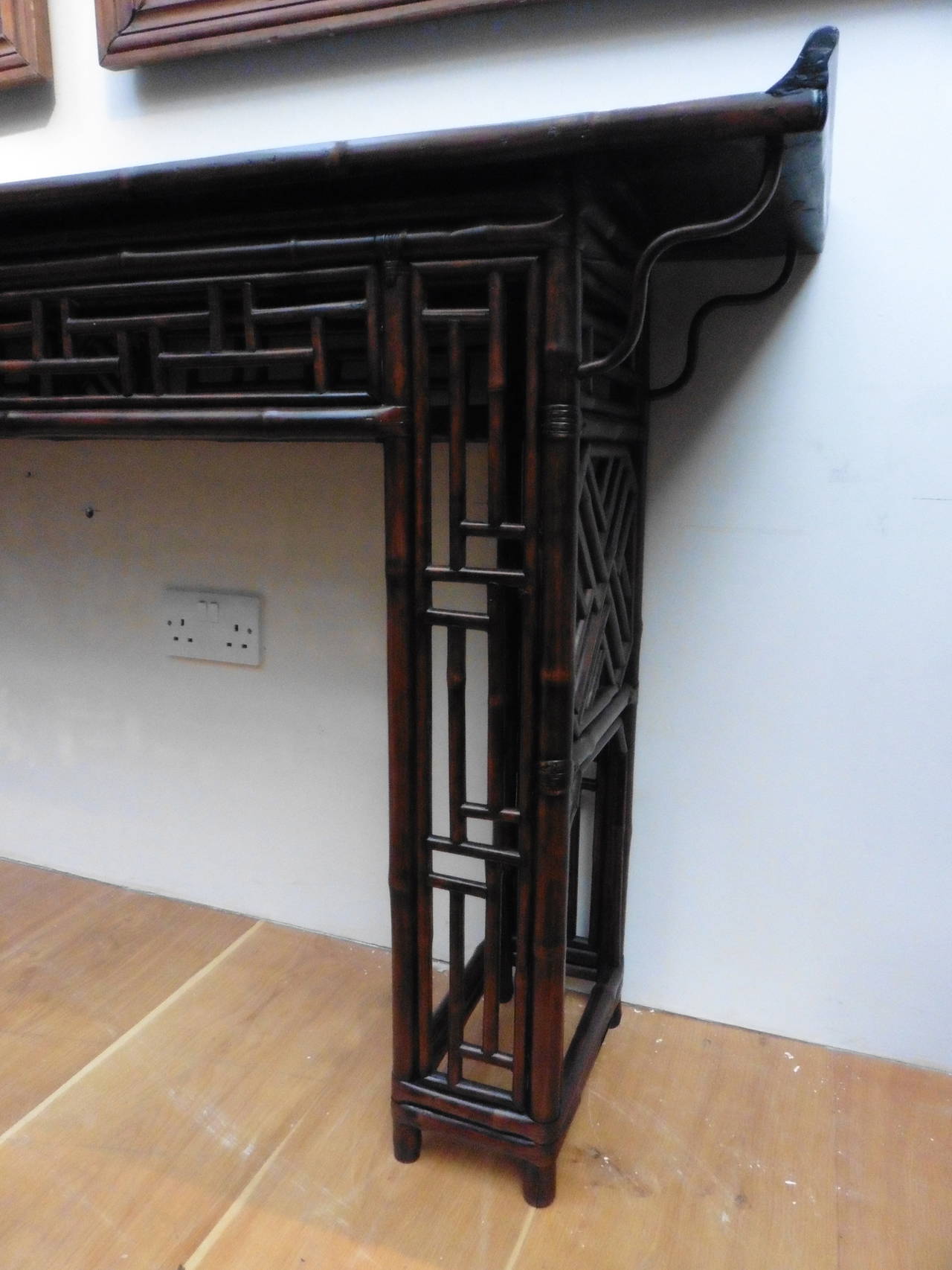 Pair of Chinese Bamboo Geometric Design Altar Tables, circa 1900 at ...