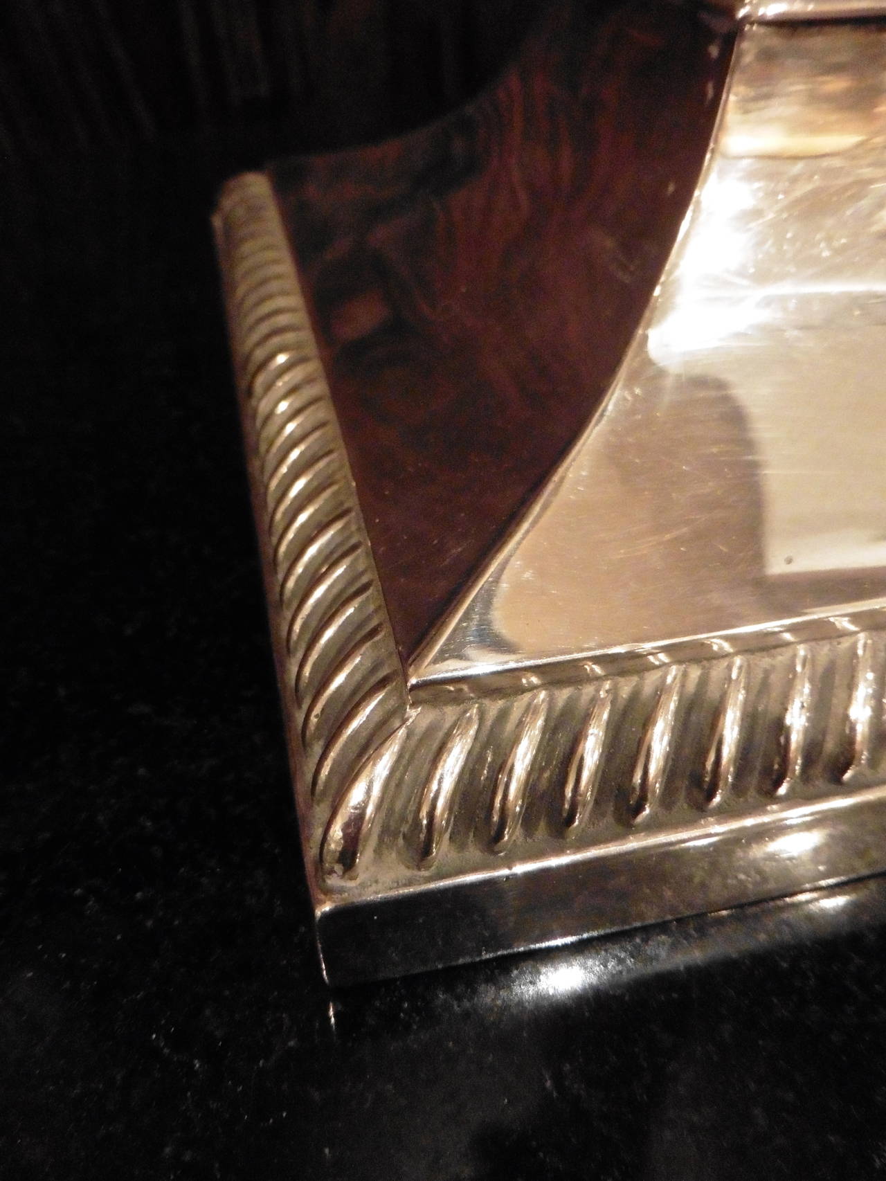 Pair of Edwardian Silver Column Lamps by Goldsmiths and Silversmiths ...