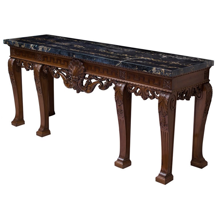 Imposing Cuban Cedar Georgian Style Console at 1stDibs