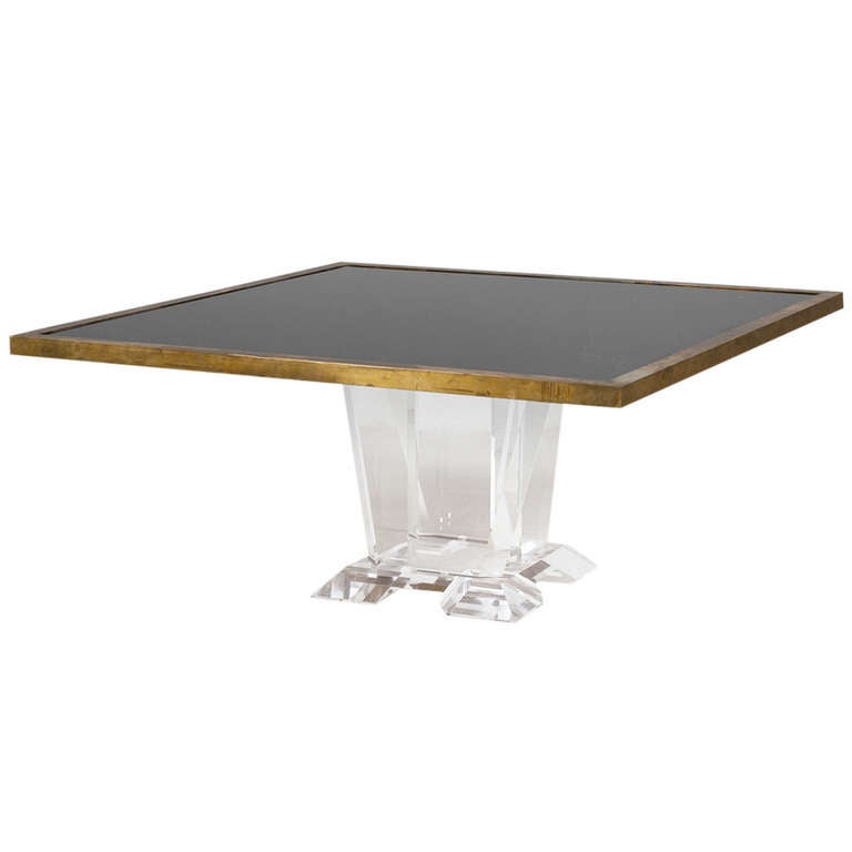 A Superb Crackle Glass Dining Table for Karl Springer 1980s at 1stDibs