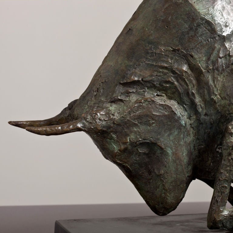 A Christian Maas Bronze Bull Sculpture at 1stDibs