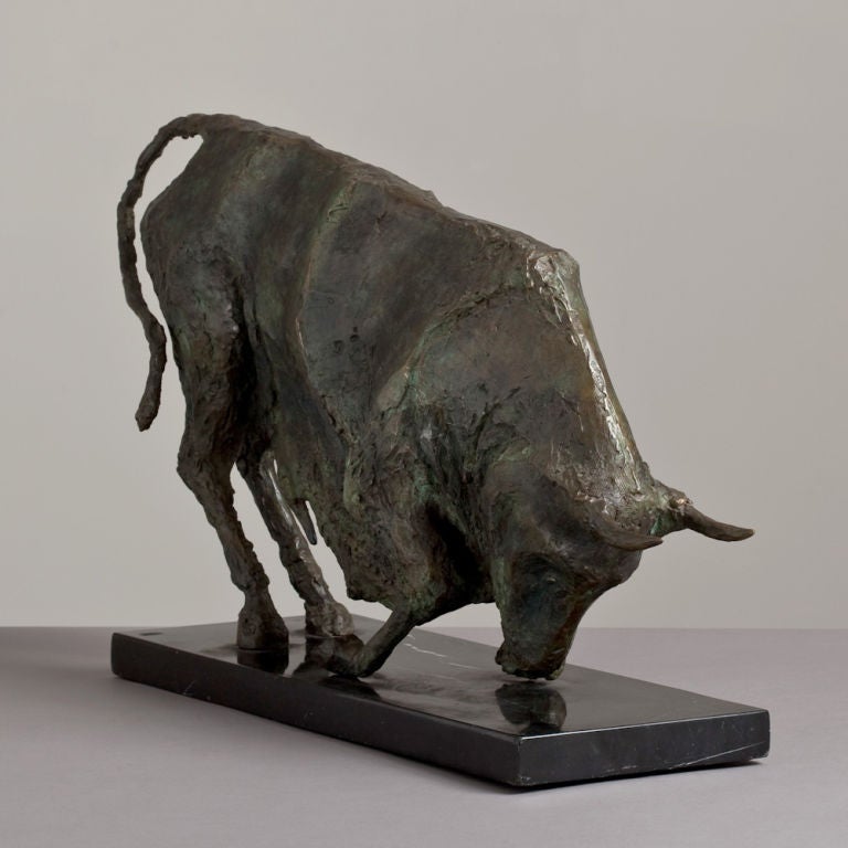 A Christian Maas Bronze Bull Sculpture at 1stDibs