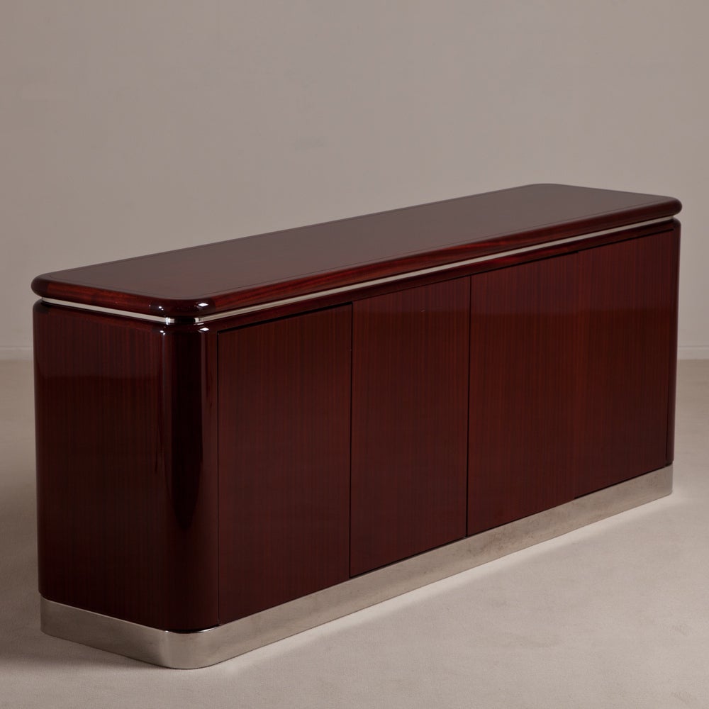 A Four Door "Radial Credenza" Cabinet for Brueton USA 1970s at 1stDibs