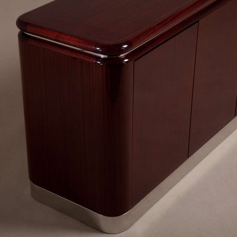 A Four Door "Radial Credenza" Cabinet for Brueton USA 1970s at 1stDibs