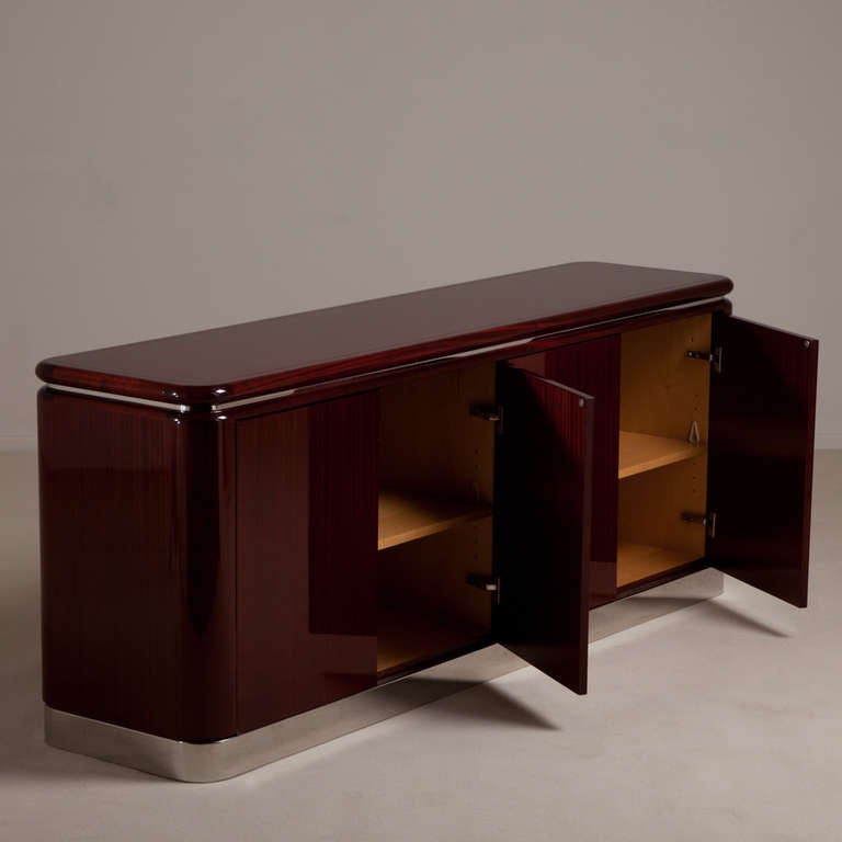 A Four Door "Radial Credenza" Cabinet for Brueton USA 1970s at 1stDibs