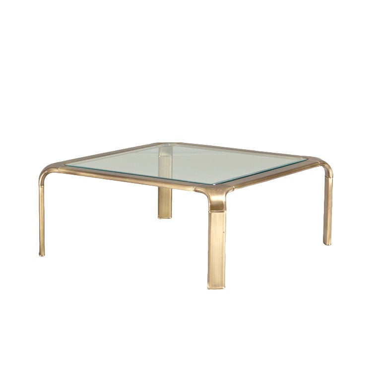 A Square Brass Widdicomb Coffee Table at 1stDibs
