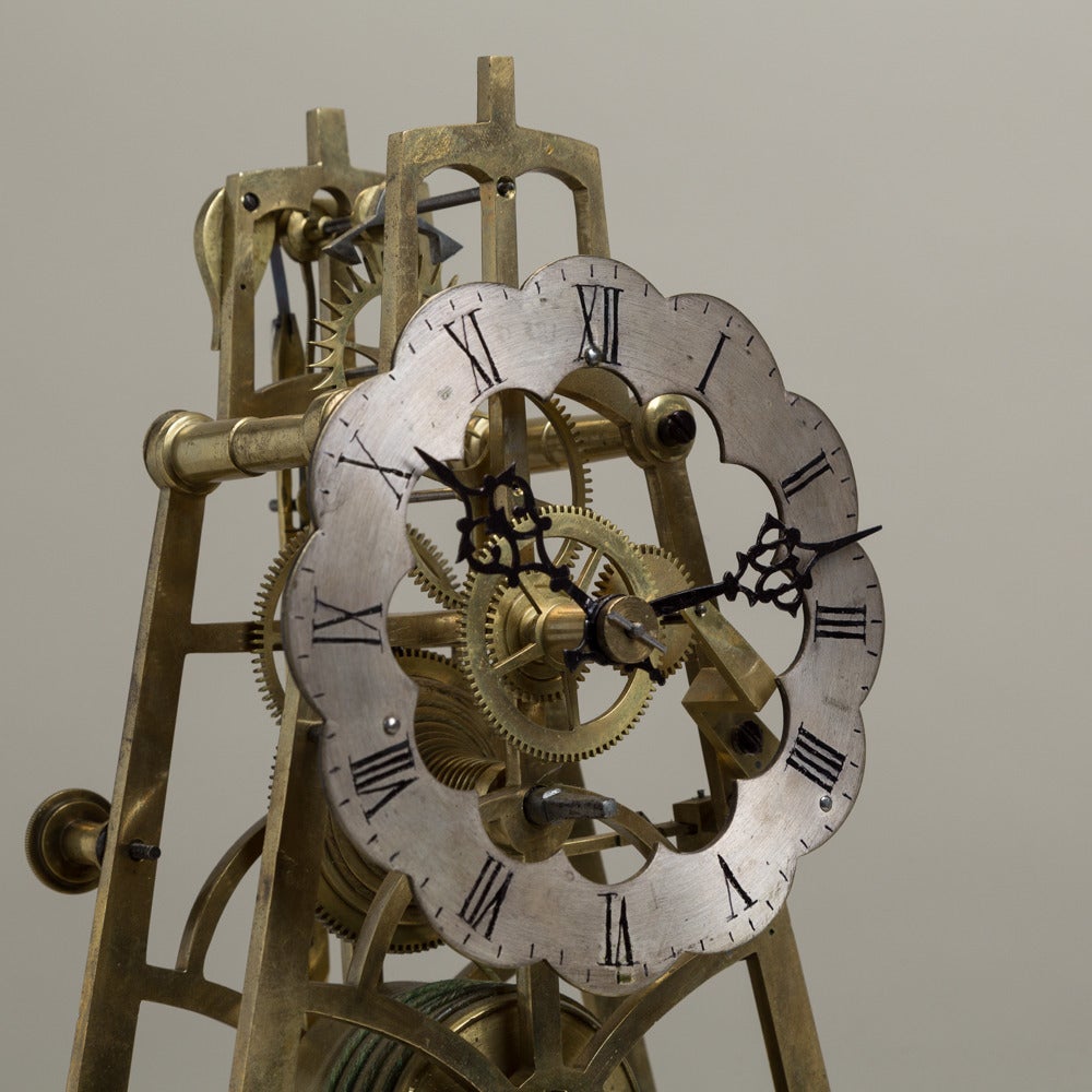 Mid-19th Century English Skeleton Clock with Eight-Day Movement For ...
