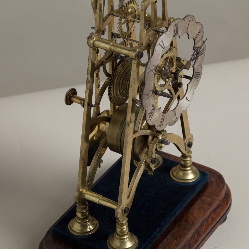 Mid-19th Century English Skeleton Clock with Eight-Day Movement For ...