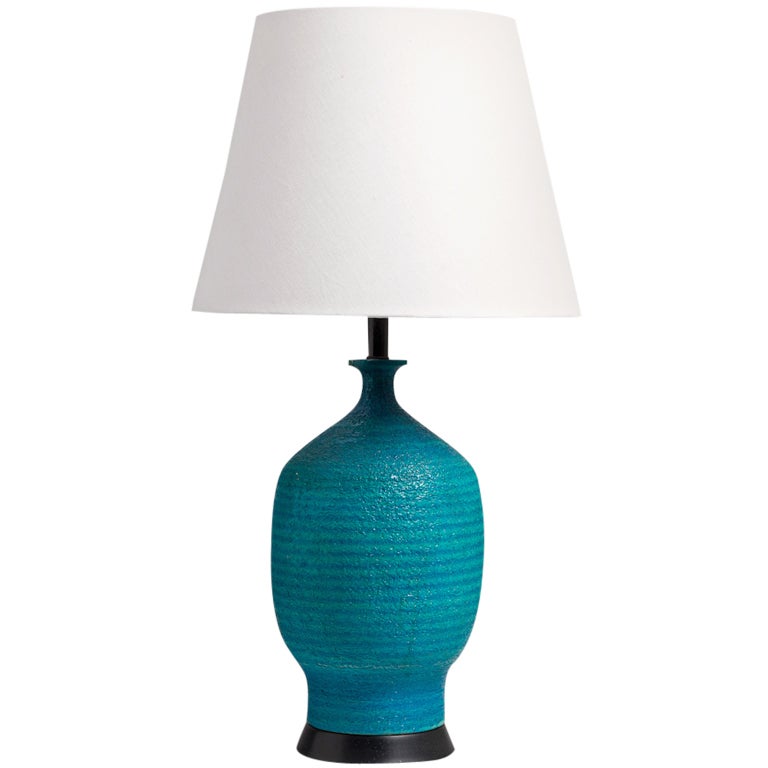 Turquoise Ceramic Table Lamp