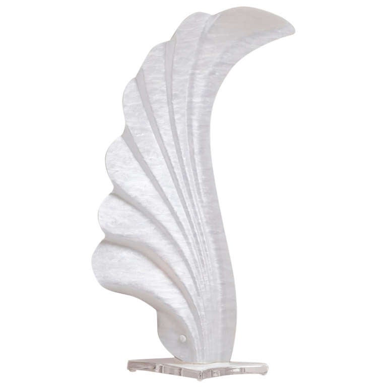 A Single Shell Shaped Rougier Lamp Canada Late 1970s at 1stDibs