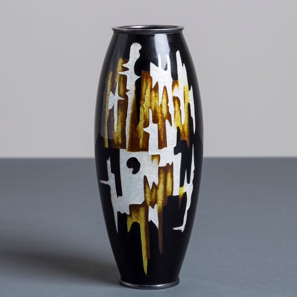 Japanese Cloisonné Enamel Vase by Ota Hyozo OTA at 1stDibs