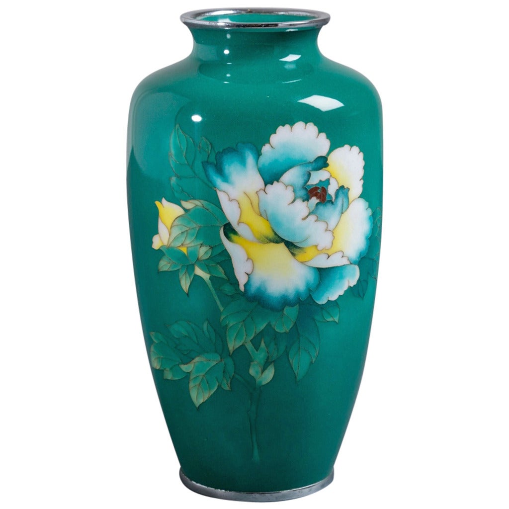 A Japanese Cloisonné Enamel Vase by Inarba circa 1990 at 1stDibs