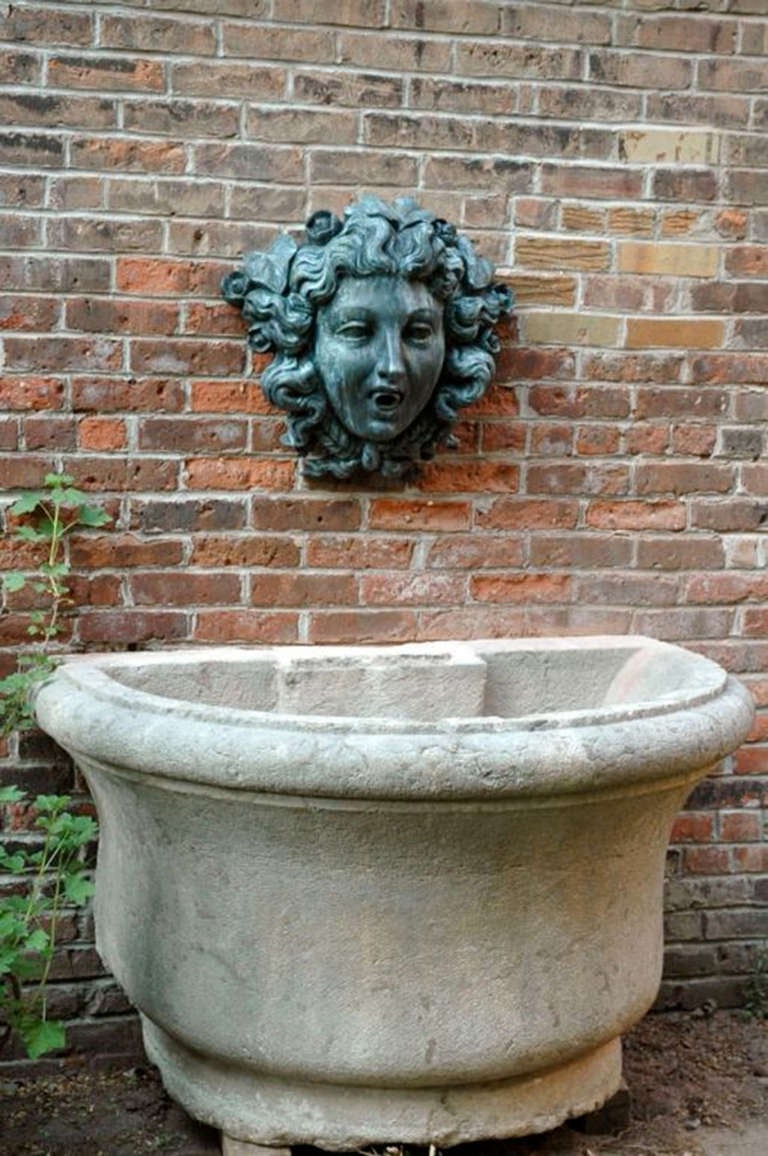 Cast Bronze Fountain Mask For Sale at 1stDibs