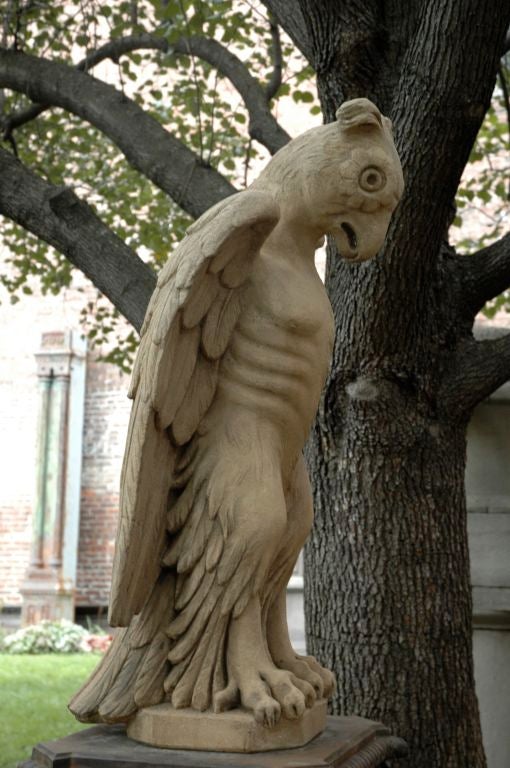 Hand-Carved Limestone Birds For Sale at 1stDibs