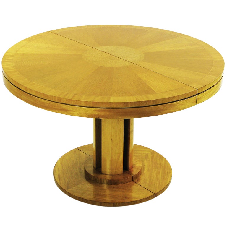 Rare Charles Pfister Primavera Mahogany Sunburst Dining Table. at 1stDibs