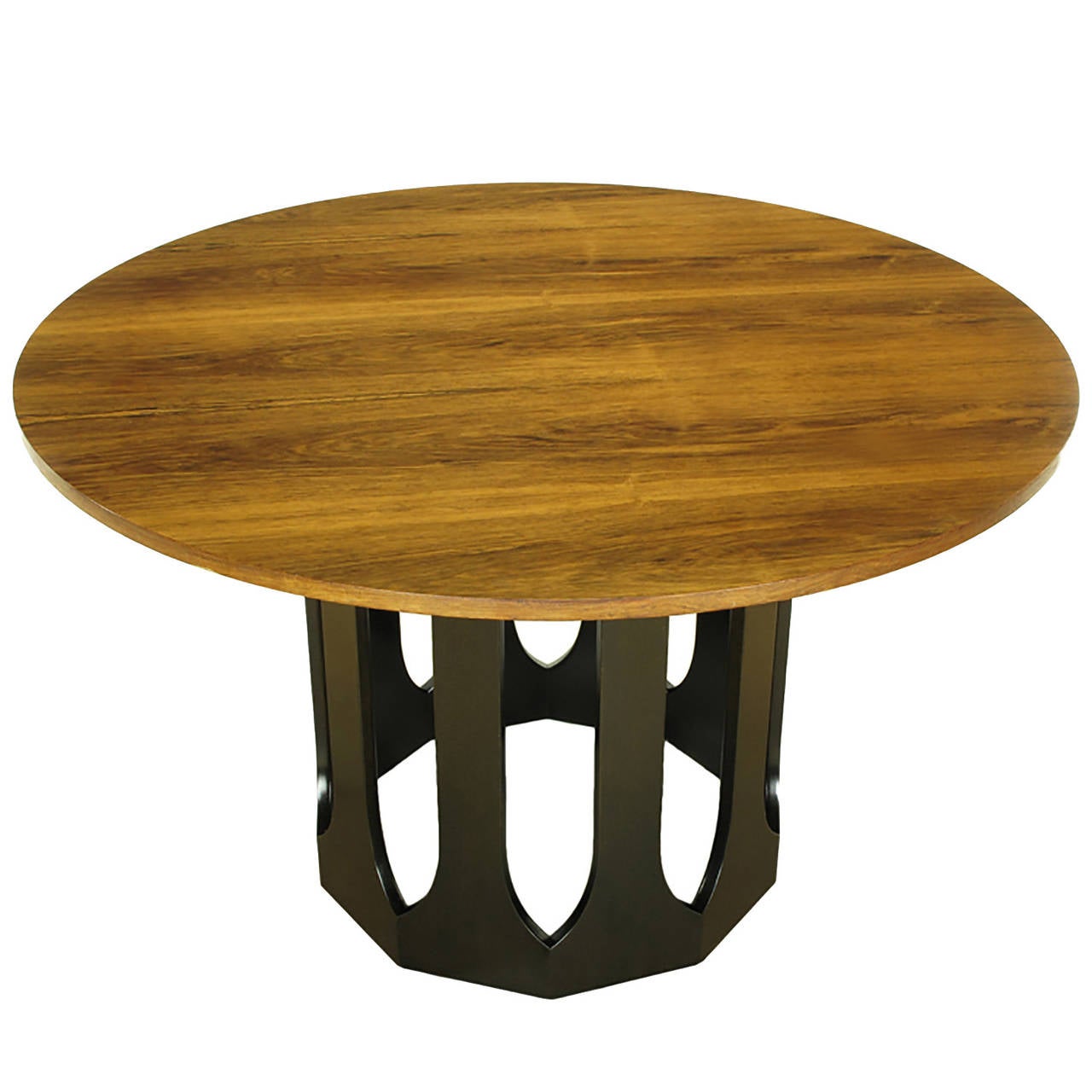 Harvey Probber Rosewood Game Table Or Center Table With Decagon Base at ...