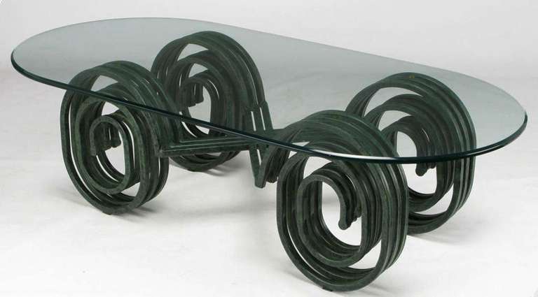 Verdigris Lacquered Elliptical Spirals Coffee Table at 1stDibs | actona ...