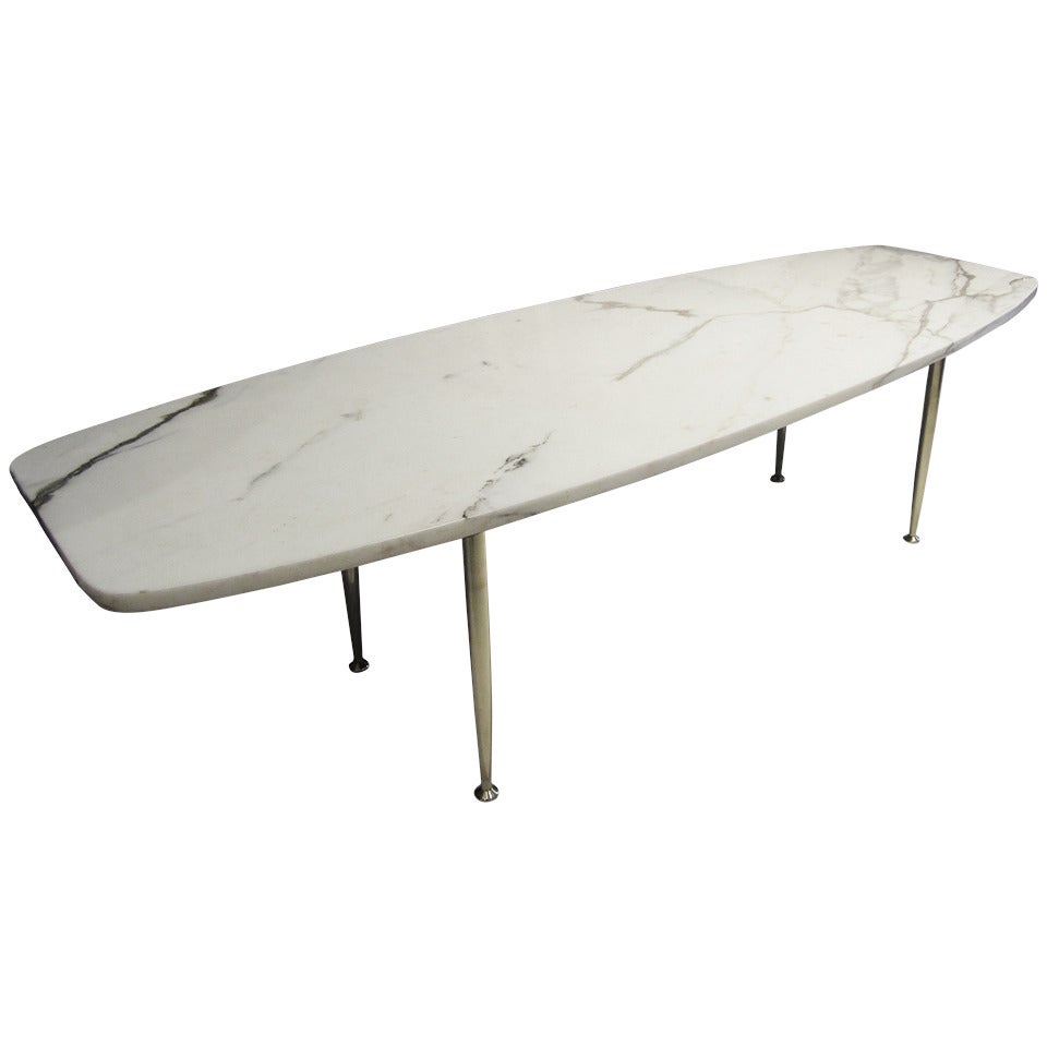 Italian Marble Top Coffee Table at 1stDibs