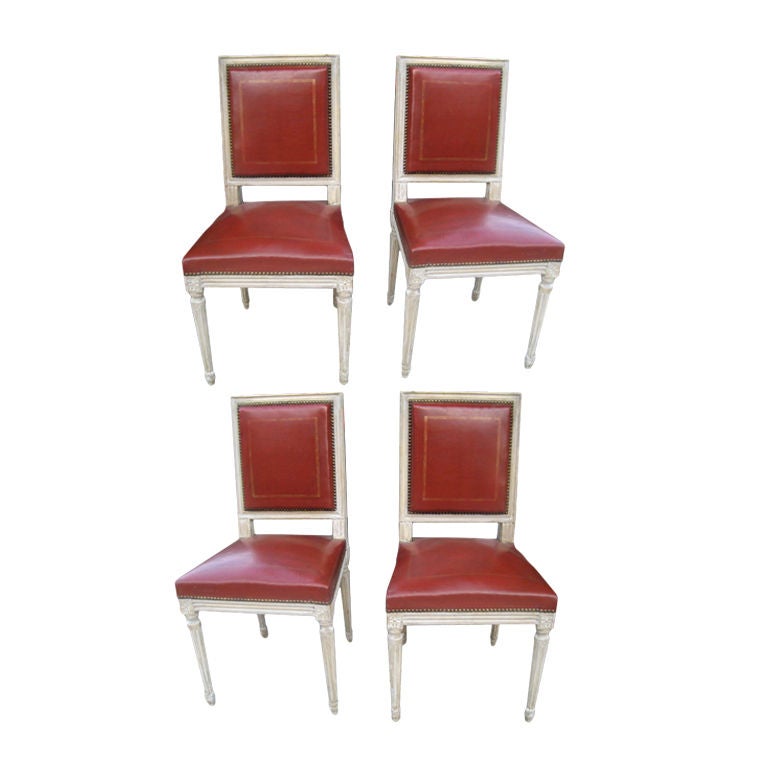 Set of 4 Louis XVI Armless Chairs at 1stDibs