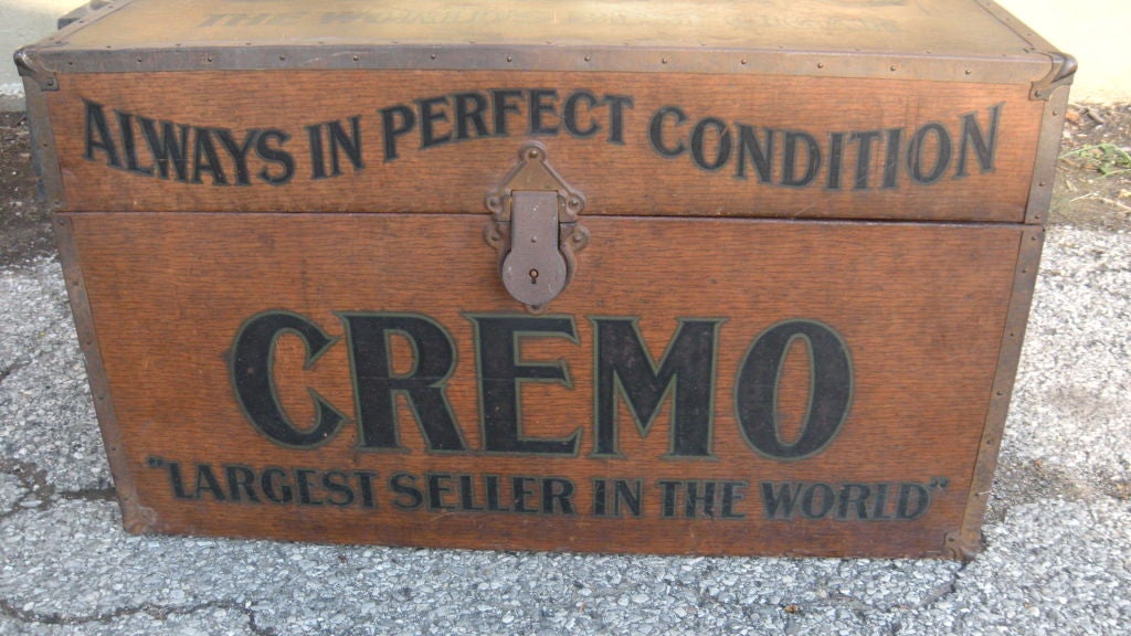 Large vintage Cremo cigar box at 1stDibs